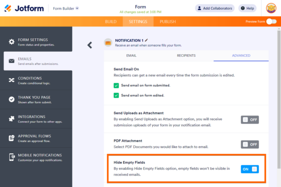How to Hide Empty Fields on Email Alerts