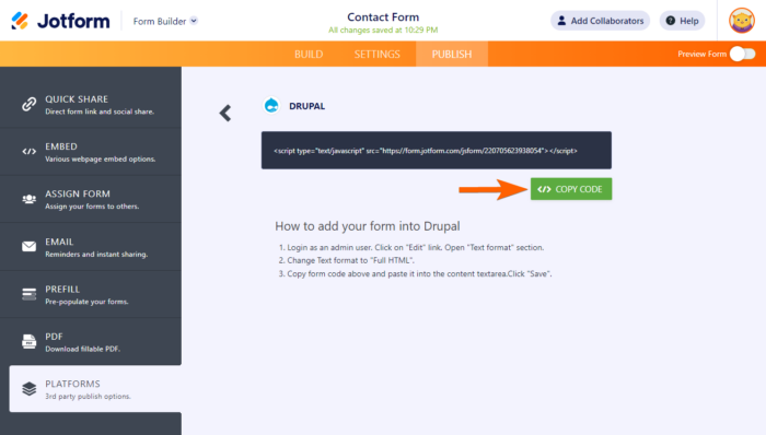Adding a Form to Drupal