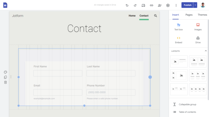 How to Embed a Form on New Google Sites