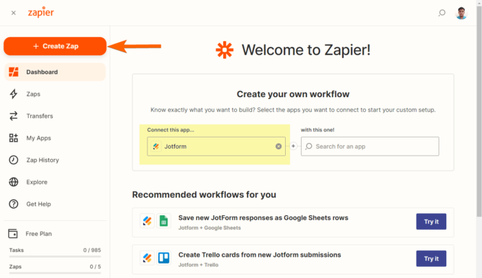 How to Create a Zap with Zapier