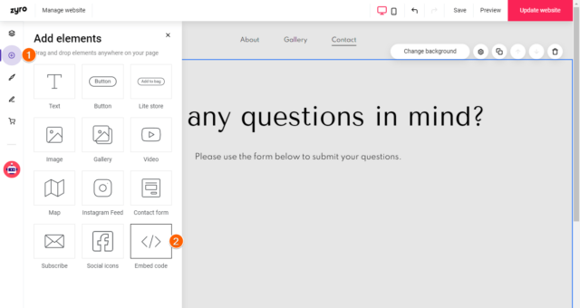 How to Add a Contact Form in Zyro
