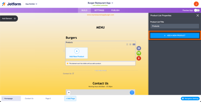 How to Add New Product List to an Existing App