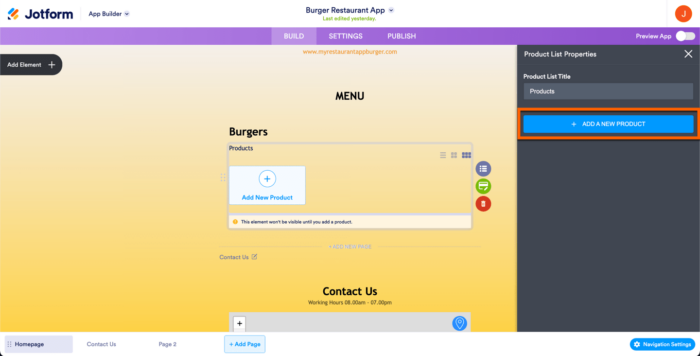 How to Add New Product List to an Existing App