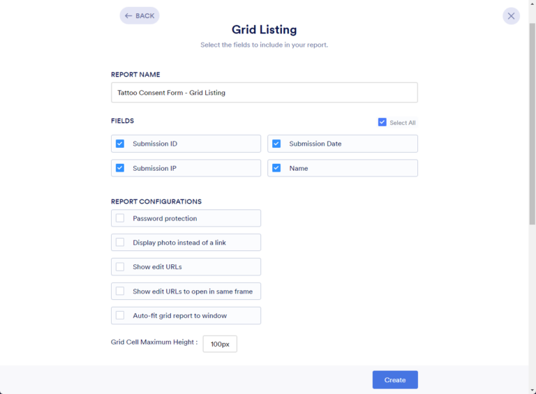 How to Create a Grid Listing Report