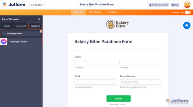 How to Add the Facebook Messenger Button to Your Form