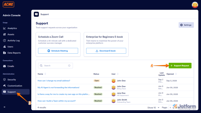 How to Contact Enterprise Support Team