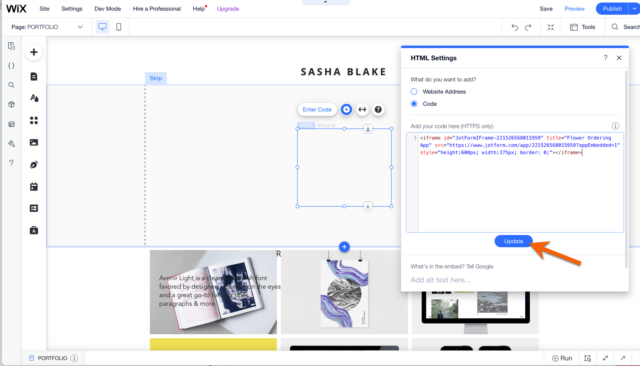 How to Embed Your Jotform Store into Wix