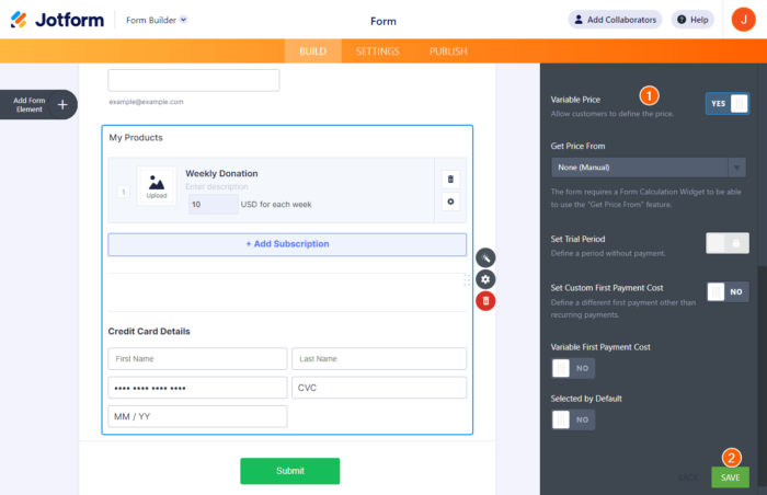 Setting up a Custom Recurring Donation Form