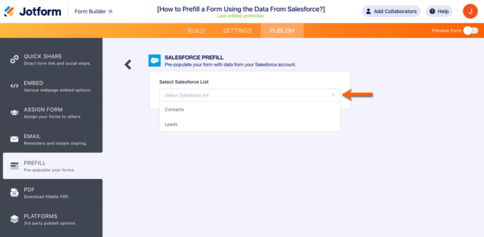How to Prefill a Form Using the Data From Salesforce?