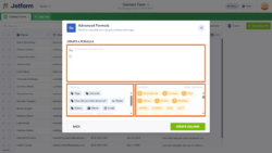 Using Advanced Formula in Jotform Tables