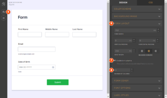 Setting Up Form Columns