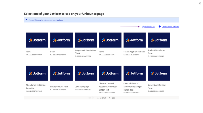 Embed Jotform into the new Unbounce Smart Builder | The Jotform Blog
