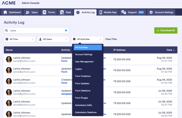 How to make the most of the Admin Console | The Jotform Blog