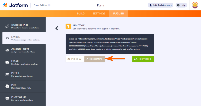 Auto-Popup Lightbox Embed Form With Cookie Using JavaScript