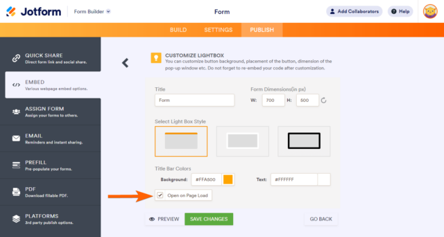 Auto-Popup Lightbox Embed Form With Cookie Using JavaScript