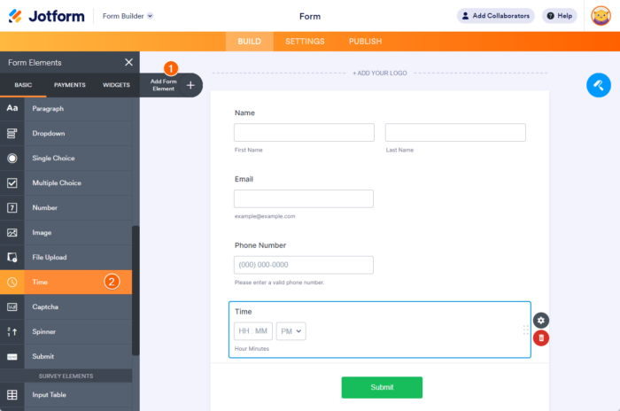 Enable or Disable a Form Based on Time Using Conditions