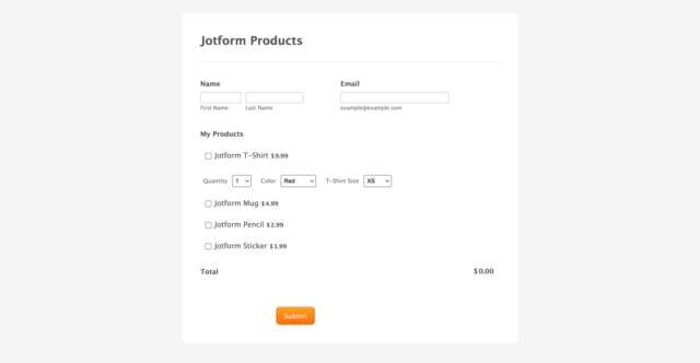 Order Form Types
