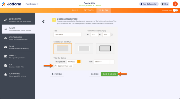 How to Auto-Popup a Lightbox Form