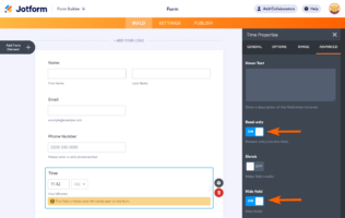 Enable or Disable a Form Based on Time Using Conditions