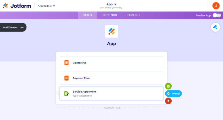 Adding Electronic Signature on the Jotform App Builder