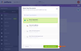 Adding Electronic Signature on the Jotform App Builder