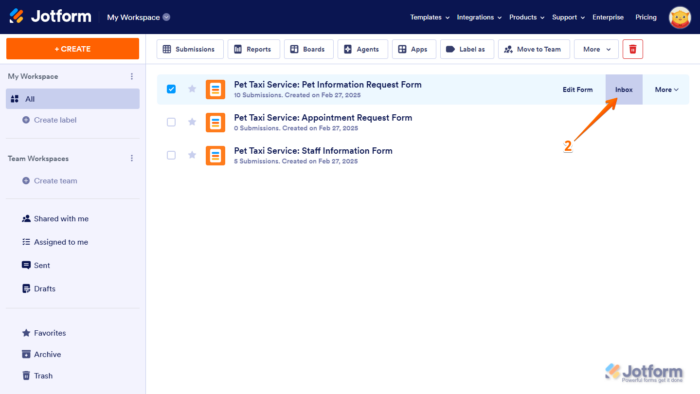 How to Access Jotform Inbox