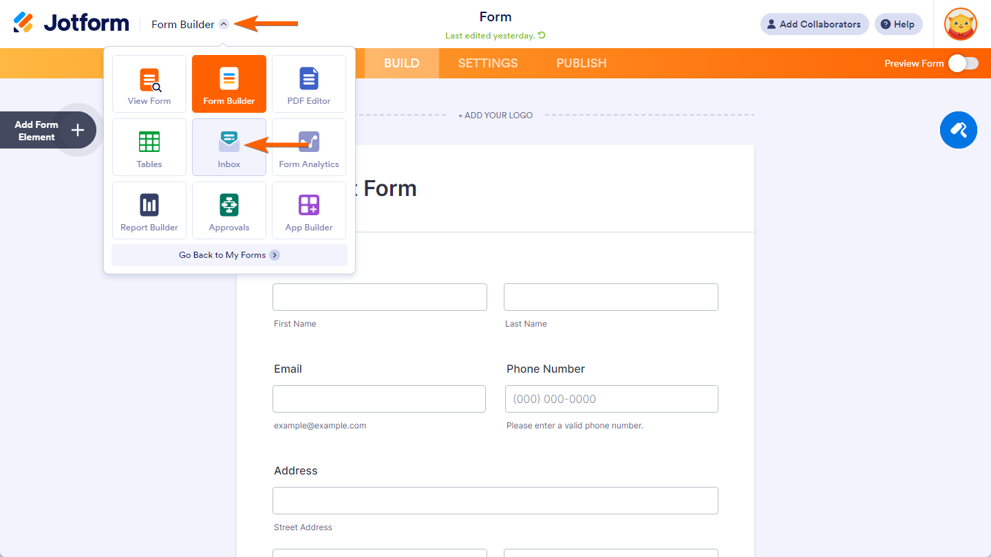 How to Access Jotform Inbox