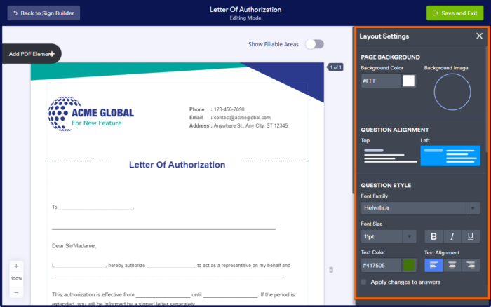 How to Use a Sign Template and Customize it in Sign Builder