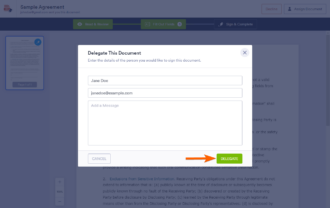 How to Allow Signers to Delegate the Document to Other Signers