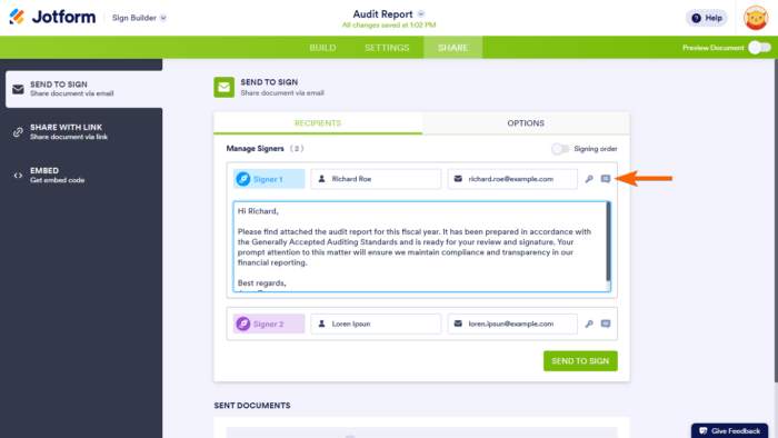 How to Send a Document for Signature With Jotform Sign