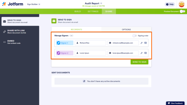 How to Send a Document for Signature With Jotform Sign