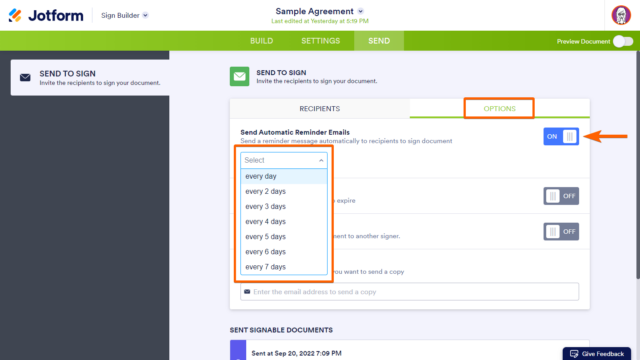 How to Set an Auto Reminder for Your Sign Documents