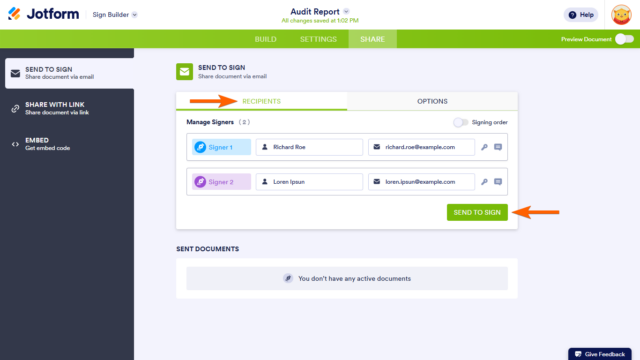 How to Send a Document for Signature With Jotform Sign