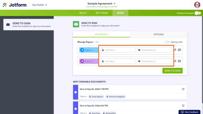 How to Send Your Document to Someone to Be Signed