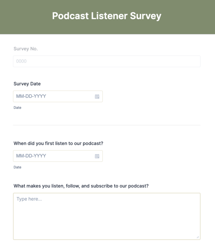 Top podcast survey questions to ask guests and listeners | The Jotform Blog