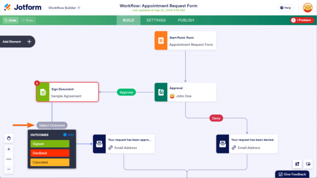 How to Request Electronic Signatures With Jotform Workflows