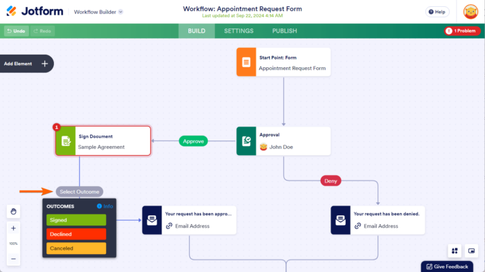 How to Request Electronic Signatures With Jotform Workflows