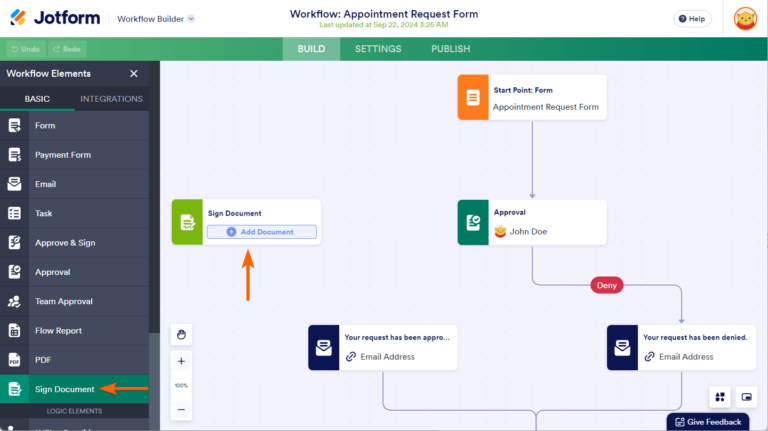 How to Request Electronic Signatures With Jotform Workflows