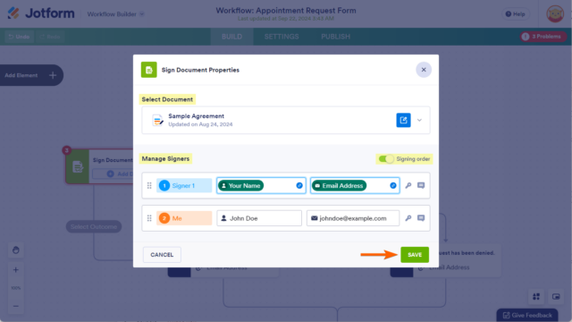 How to Request Electronic Signatures With Jotform Workflows