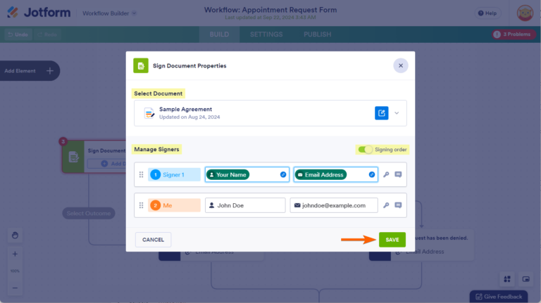 How to Request Electronic Signatures With Jotform Workflows