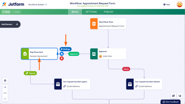 How to Request Electronic Signatures With Jotform Workflows