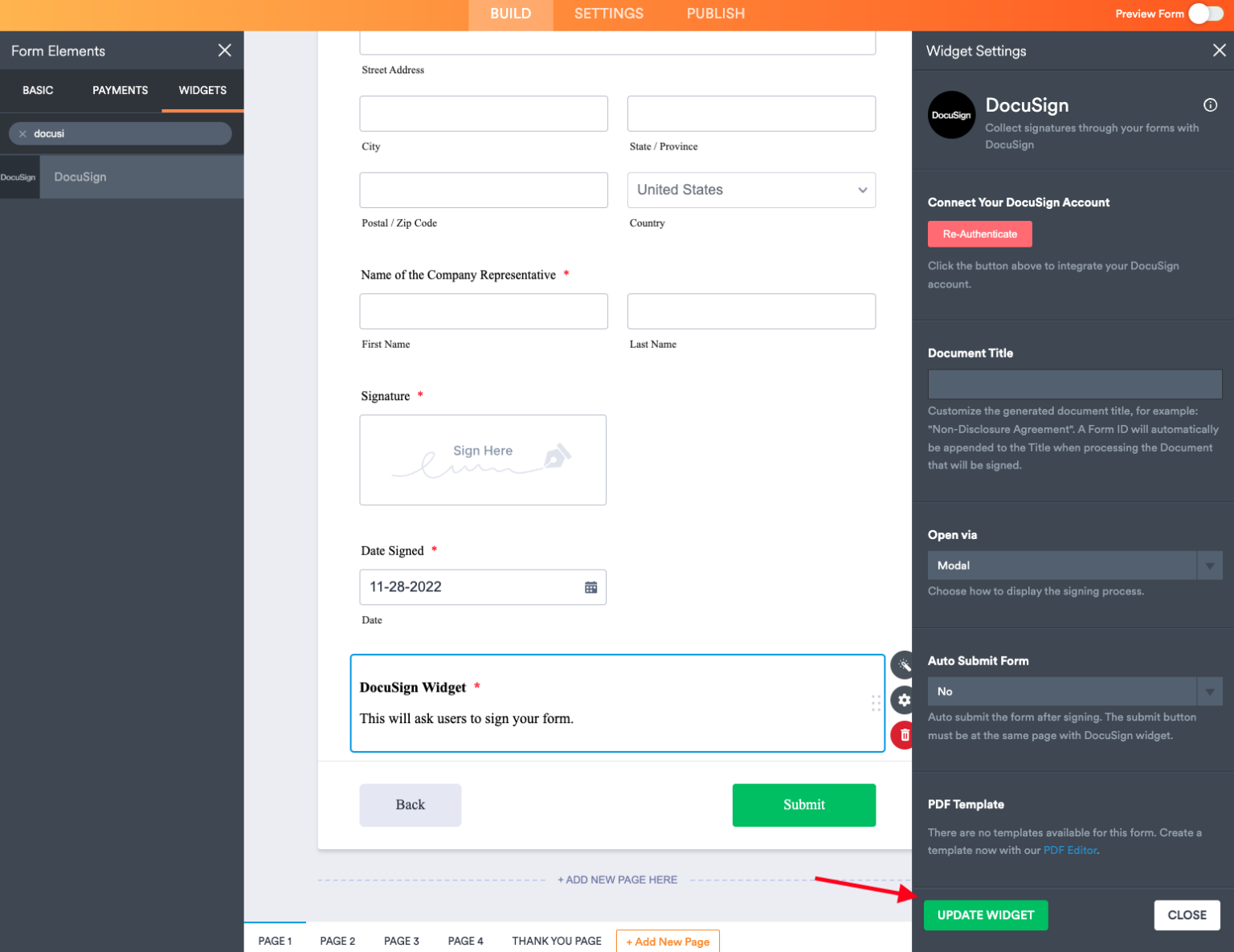 How to create Docusign forms with Jotform’s widget | The Jotform Blog