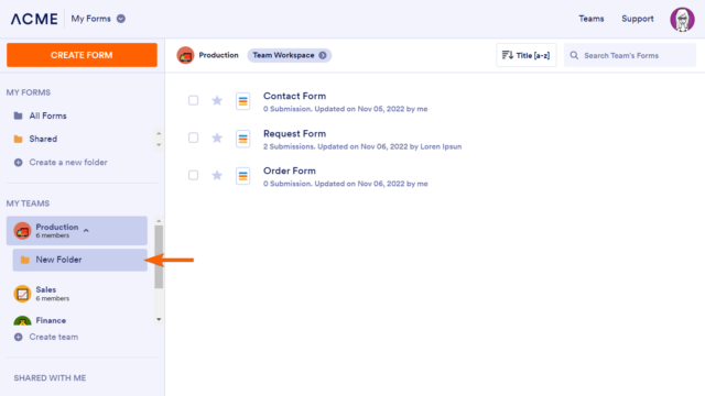 How to Create Folders in a Team