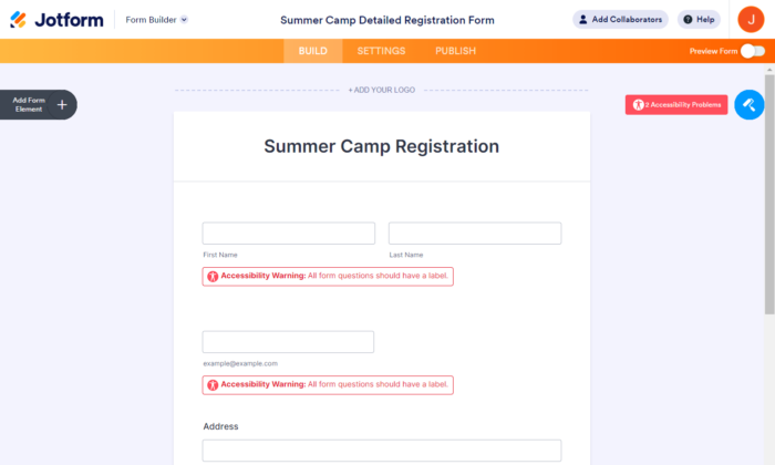 How to Fix the Form Accessibility Errors