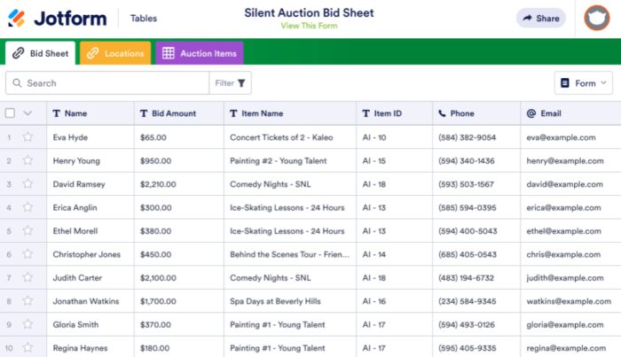 Sold! How to do an online auction | The Jotform Blog