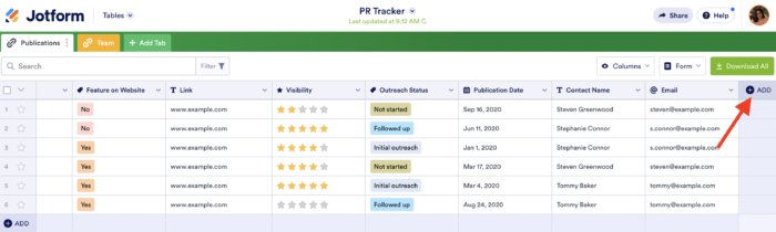 Announcing Jotform Tables