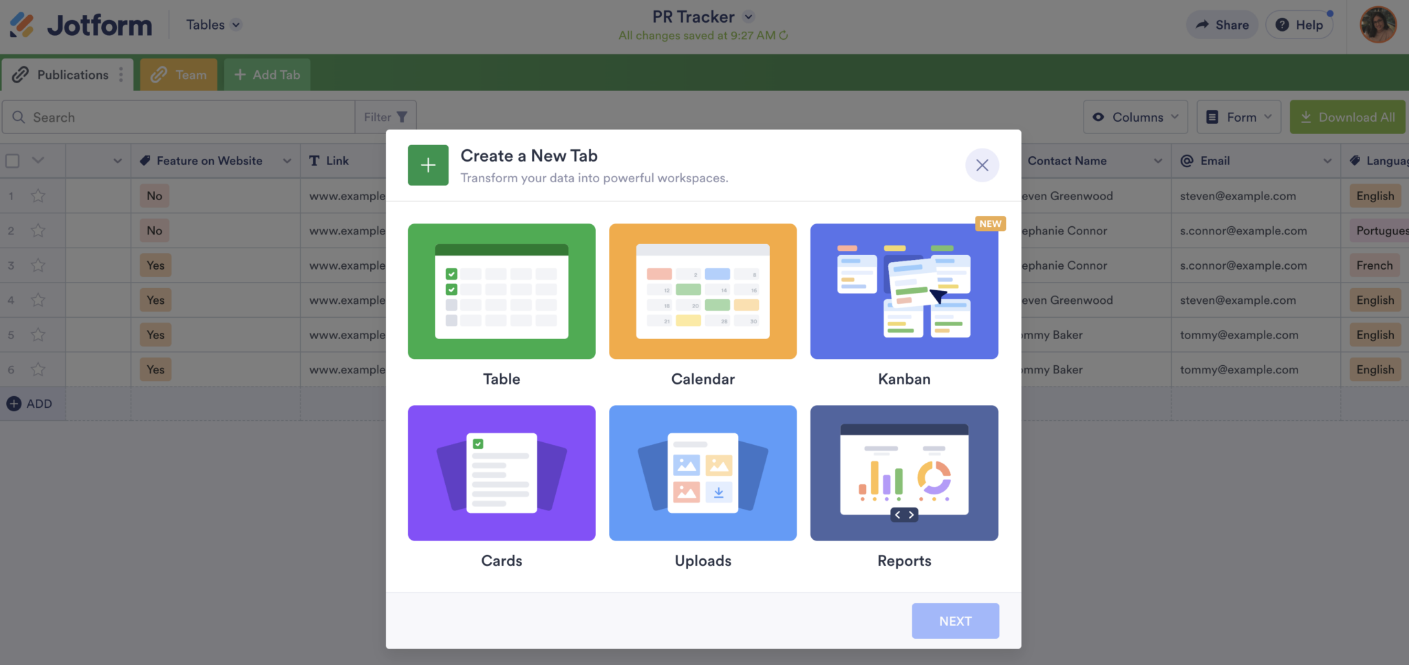 Announcing Jotform Tables