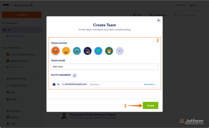 How to Create a Jotform Team