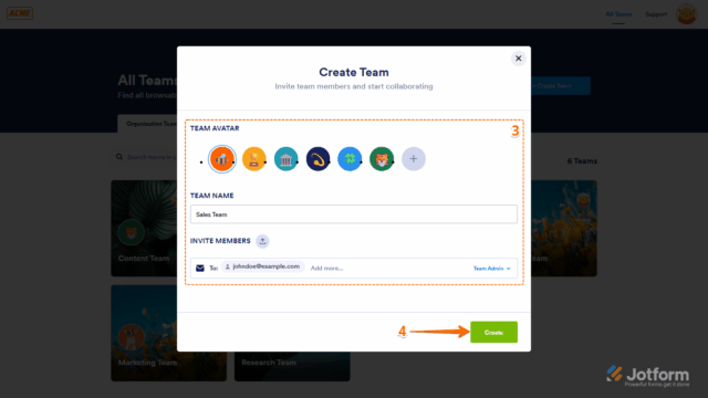 How to Create a Jotform Team