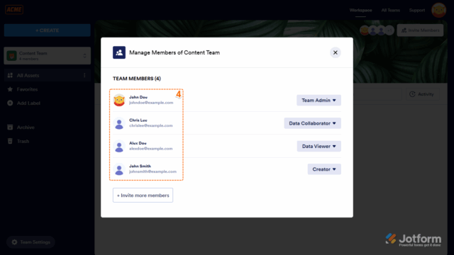 How to View Team Members in Jotform Teams